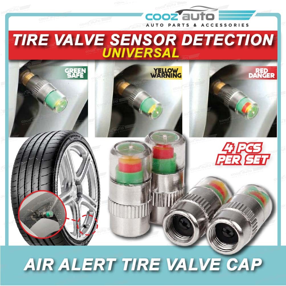 Car Motorcycle Air Alert Tire Valve Pressure Gauge Alarm Monitoring ...