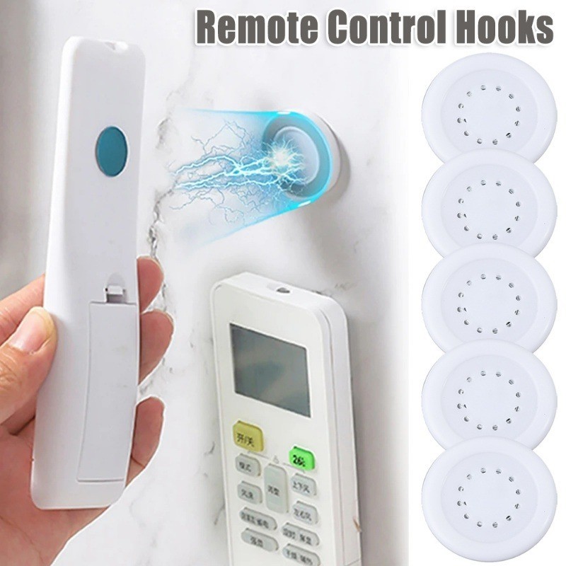 Magnet Remote Control Hooks - Self Adhesive Wall Mount Rack - Anti-Lost ...