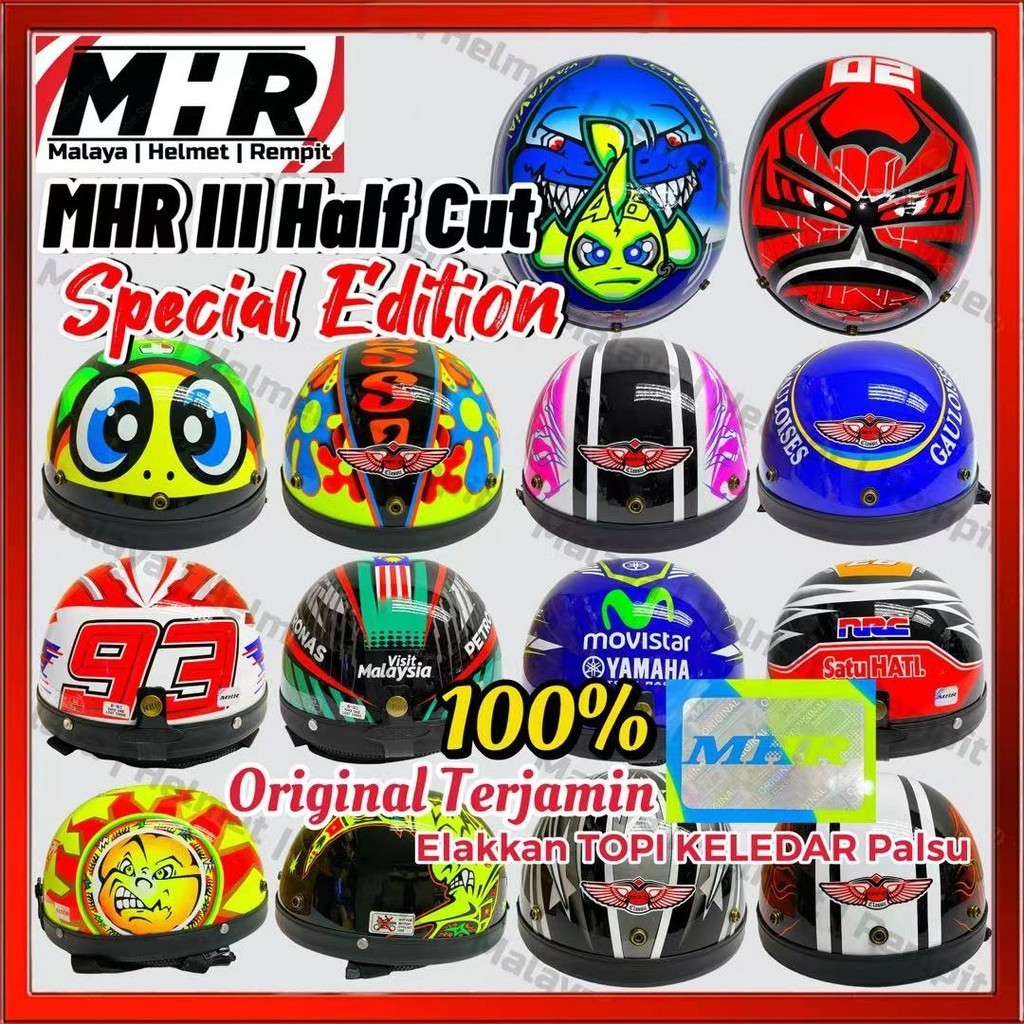 MHR III Helmet Steng Special Edition Kura Half Cut 100% ORI Stella ...