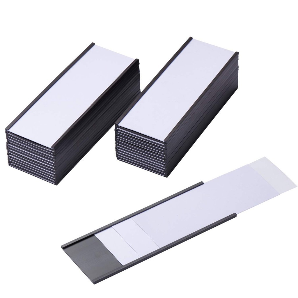 25PCS Magnetic Label Tag Card Holder Strip for Metal Shelf Warehouse ...