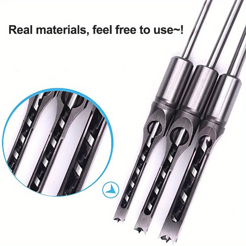 1pc 6.4mm/8mm/9.5mm/12.7mm Woodworking Single Square Hole Drill Bit ...
