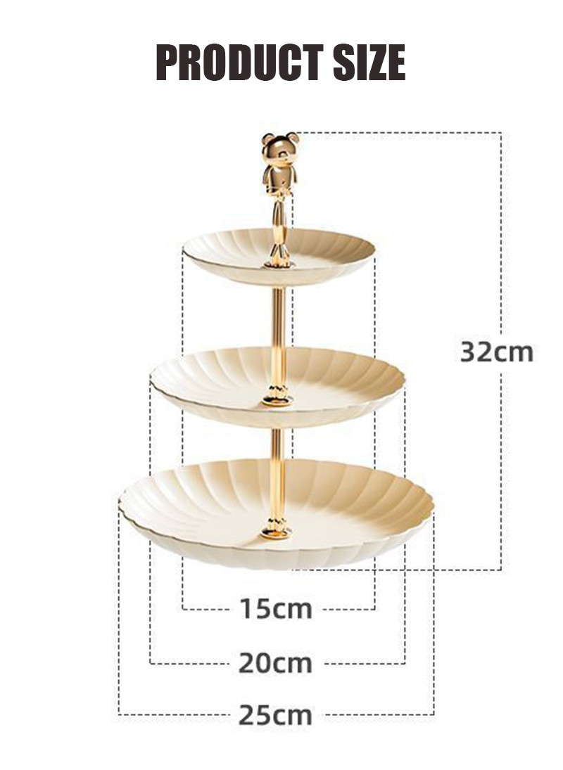 3 Tier High Tea Stand Multi-Layer Dessert Tray Cupcake Cakes Fruit ...