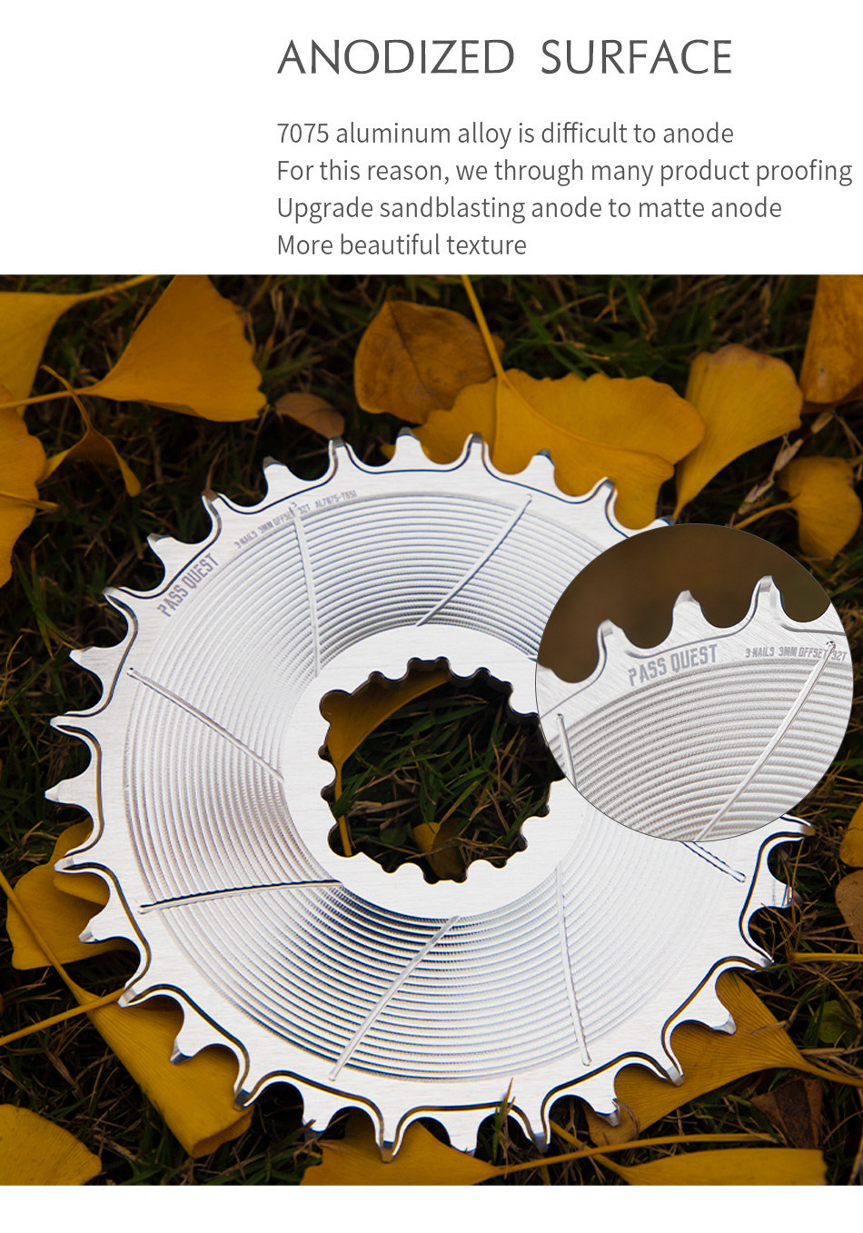 PASS QUEST Chainring gxp 3mm Offest Sram Direct Mount Gravel Bike mtb ...