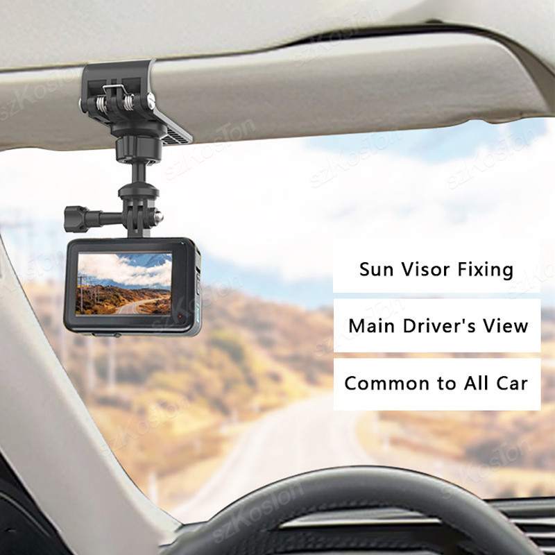 Car Sun Visor Mount for Insta360 X4 X3/Pocket 3/GoPro Hero 13 12 11 10 ...