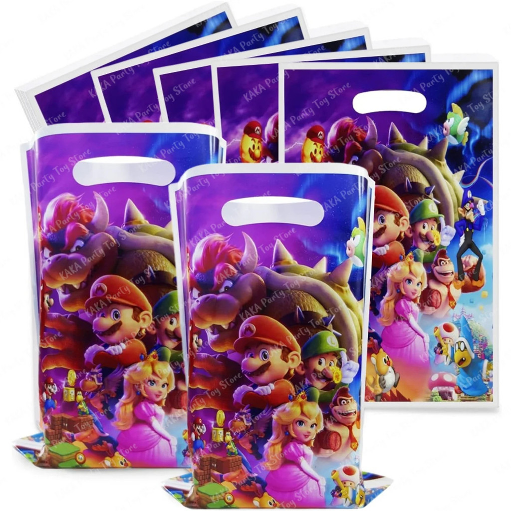 Super Mario Party Gift Bags Question Mark Candy Bag Princess Peach Loot ...