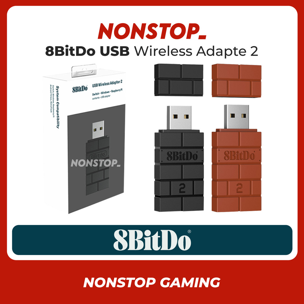 8BitDo USB Wireless Adapter 2 PS4 PS5 XBOX Series Switch Pro Controller ...