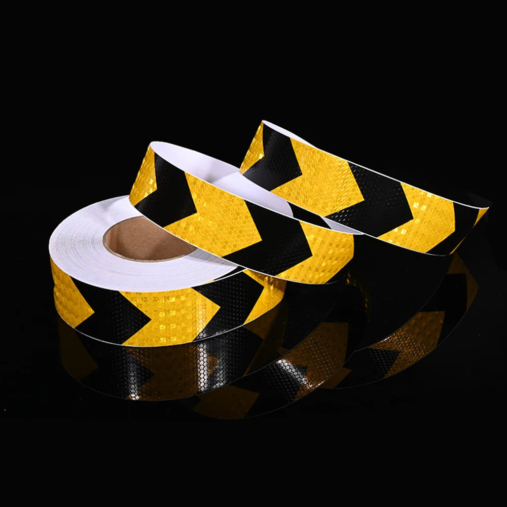 5cm/10cm/20cm*3M Arrow Reflective Hazard Safety Tapes Yellow-Black ...