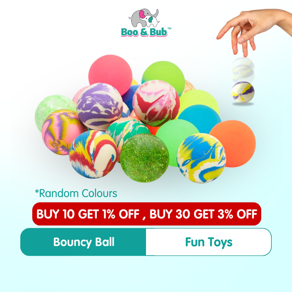 🔥25mm🔥Boo&Bub Mixed Bouncy Ball | Solid Floating Funny Bouncing Child ...