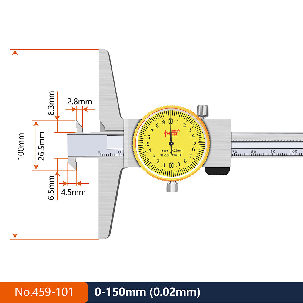 Double Hook With Dial Depth Caliper Specification 0-150mm 0-200mm 0 ...