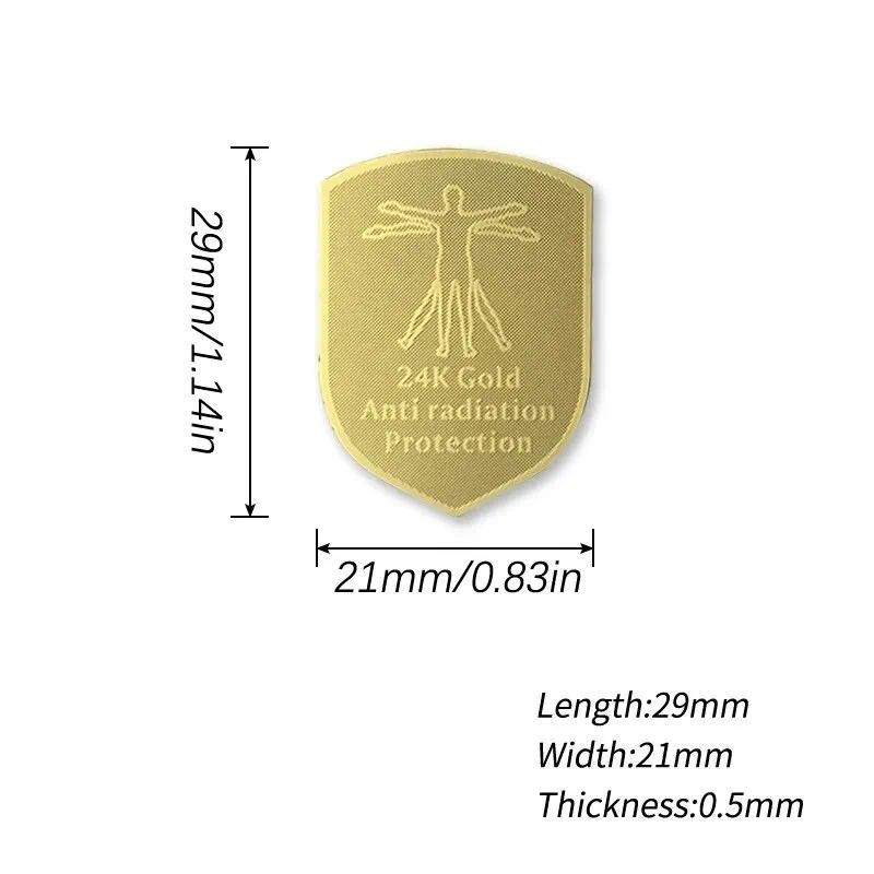 24K Gold Anti Radiation Mobile Phone Stickers Healthy Scalar Energy ...