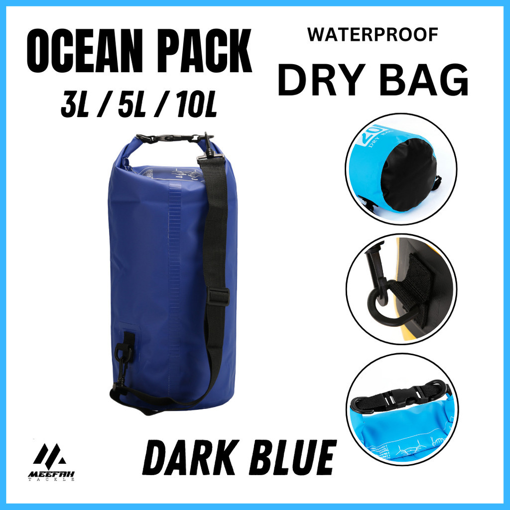 Ocean Pack PVC Waterproof Dry Bag 3L / 5L / 10L - Backpack Bag Fishing ...