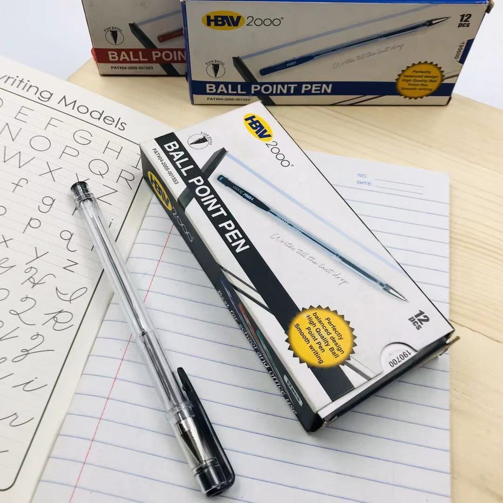 Home Zania HBW Ballpen Black, Blue and Red Color Fine Writing School ...