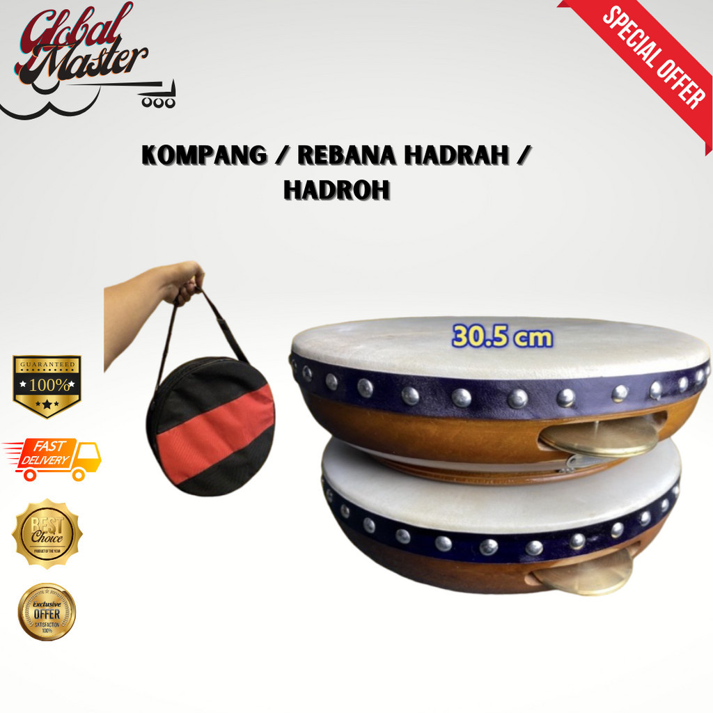 REBANA / KOMPANG HADRAH / HADROH DENGAN PAKEJ LENGKAP | Shopee Malaysia