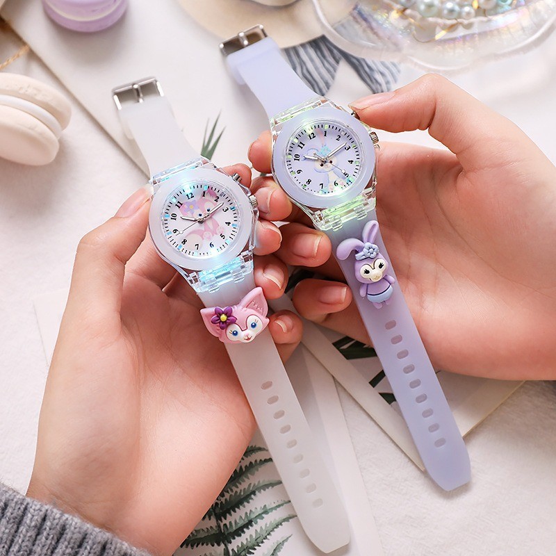 Sanrio Kids Watch Jelly Color Kuromi LED Light Watch for Kids jam ...