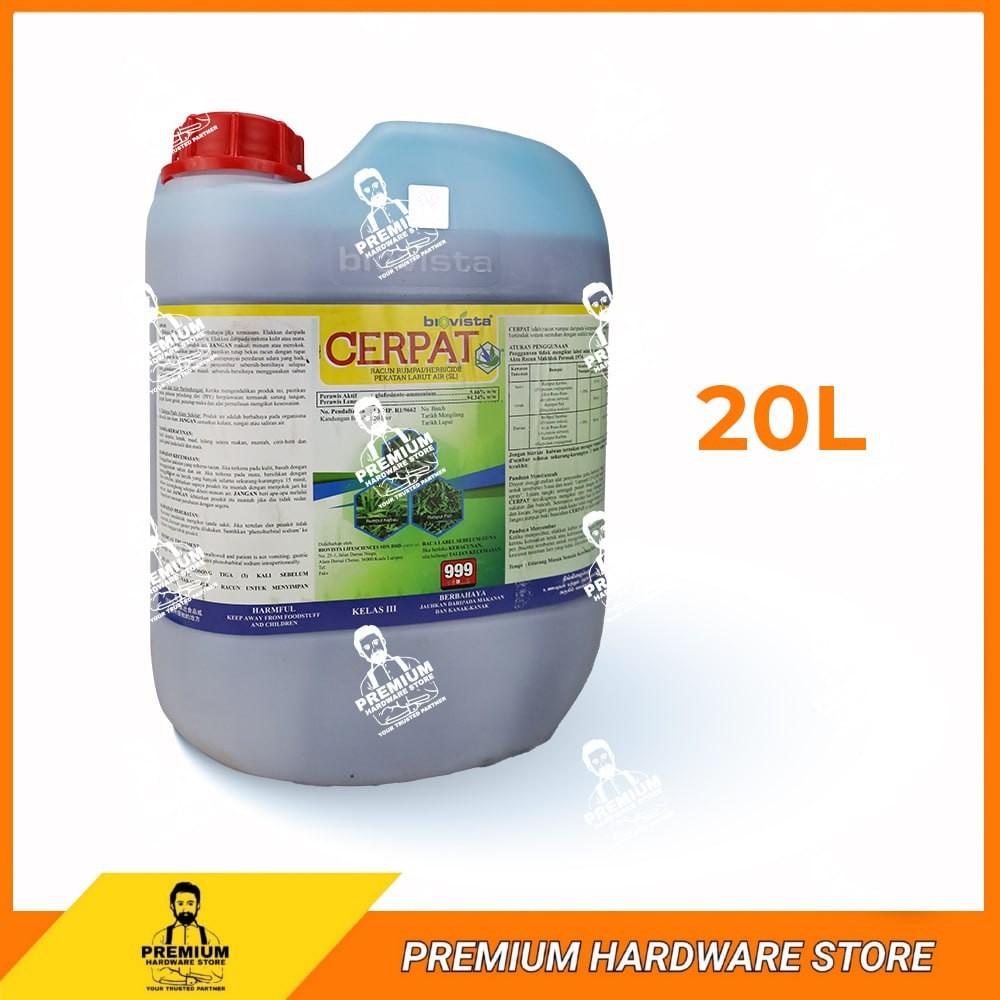 BIOVISTA Cerpat 20L Glufosinate-Ammonium 5.66% Herbicide Grasskiller ...