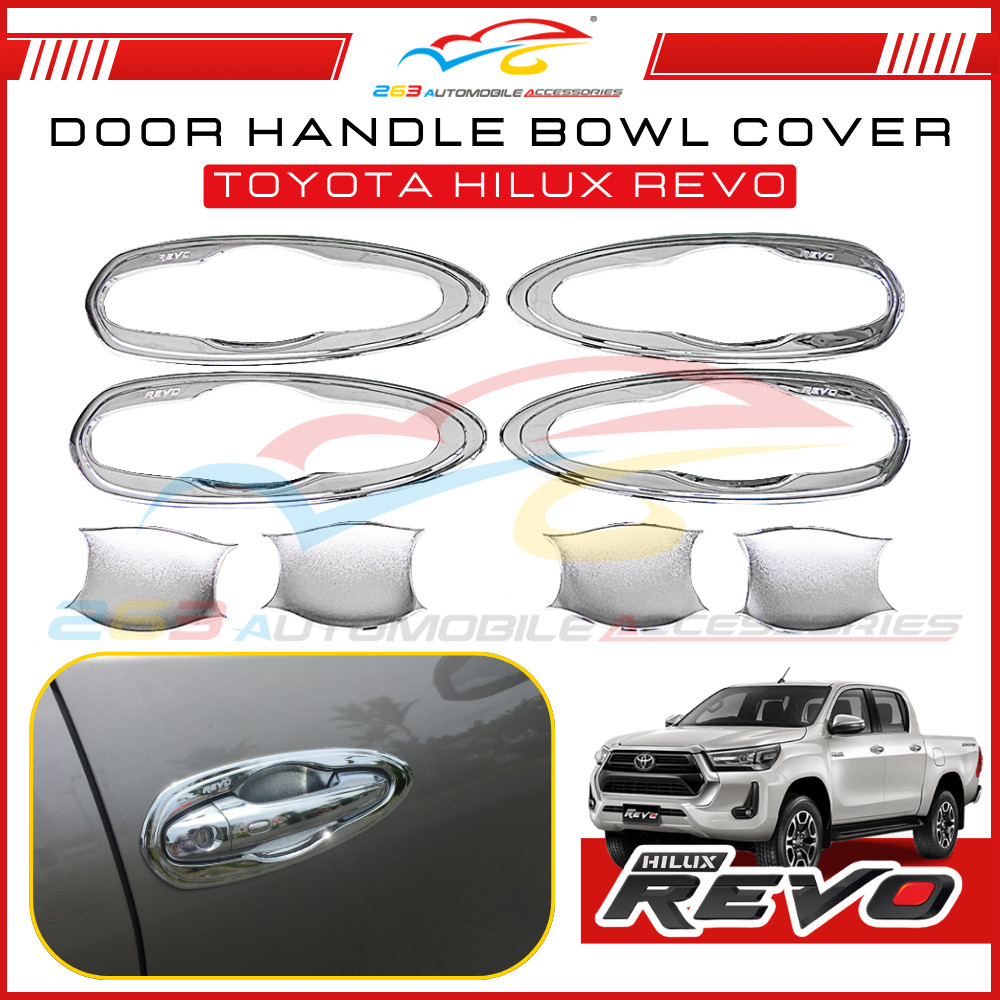 TOYOTA HILUX REVO ROCCO ROGUE 2016-2022 DOOR HANDLE COVER (CHROME) '4 ...
