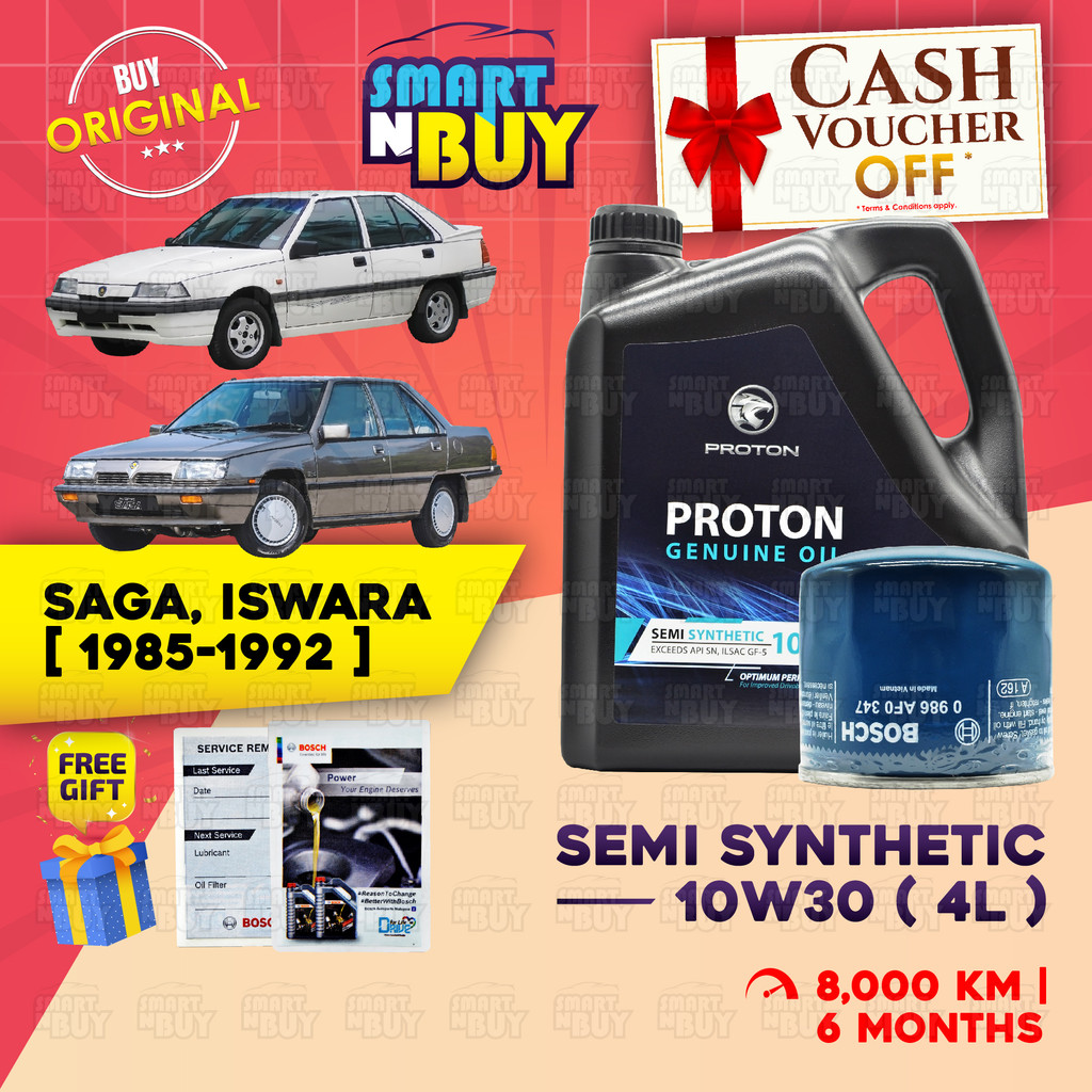 Proton Engine Oil 10W30 Semi Synthetic Original Minyak Hitam Saga ...
