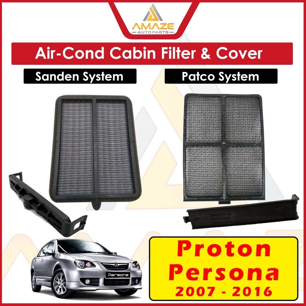 Air-Cond Cabin Filter & Cover for Proton Persona (2007-2016) Sanden ...