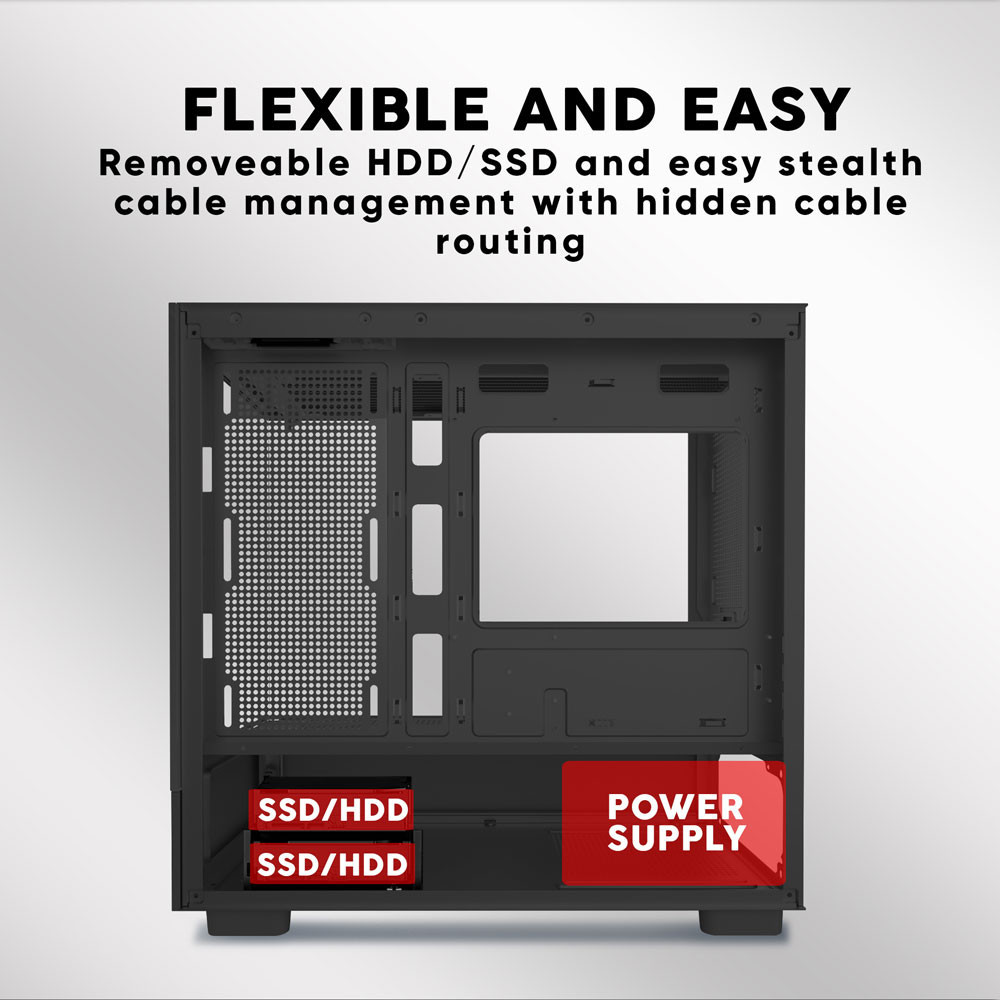 Armaggeddon Aquaron Duplex PRO MATX Dual Chamber PC Case with Tempered ...