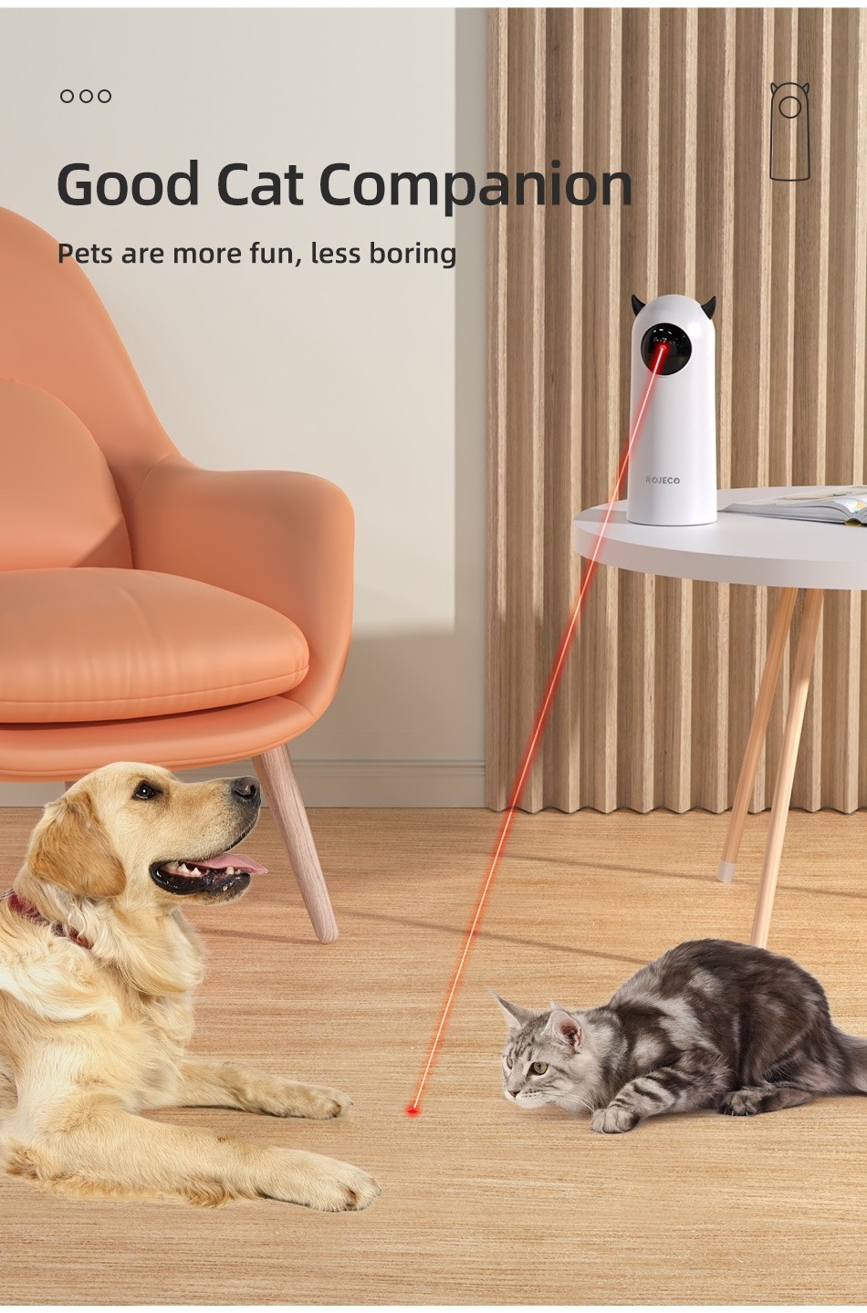 Laser Chase Toy Cats Automatic Interactive Laser Toy Robot Interactive ...