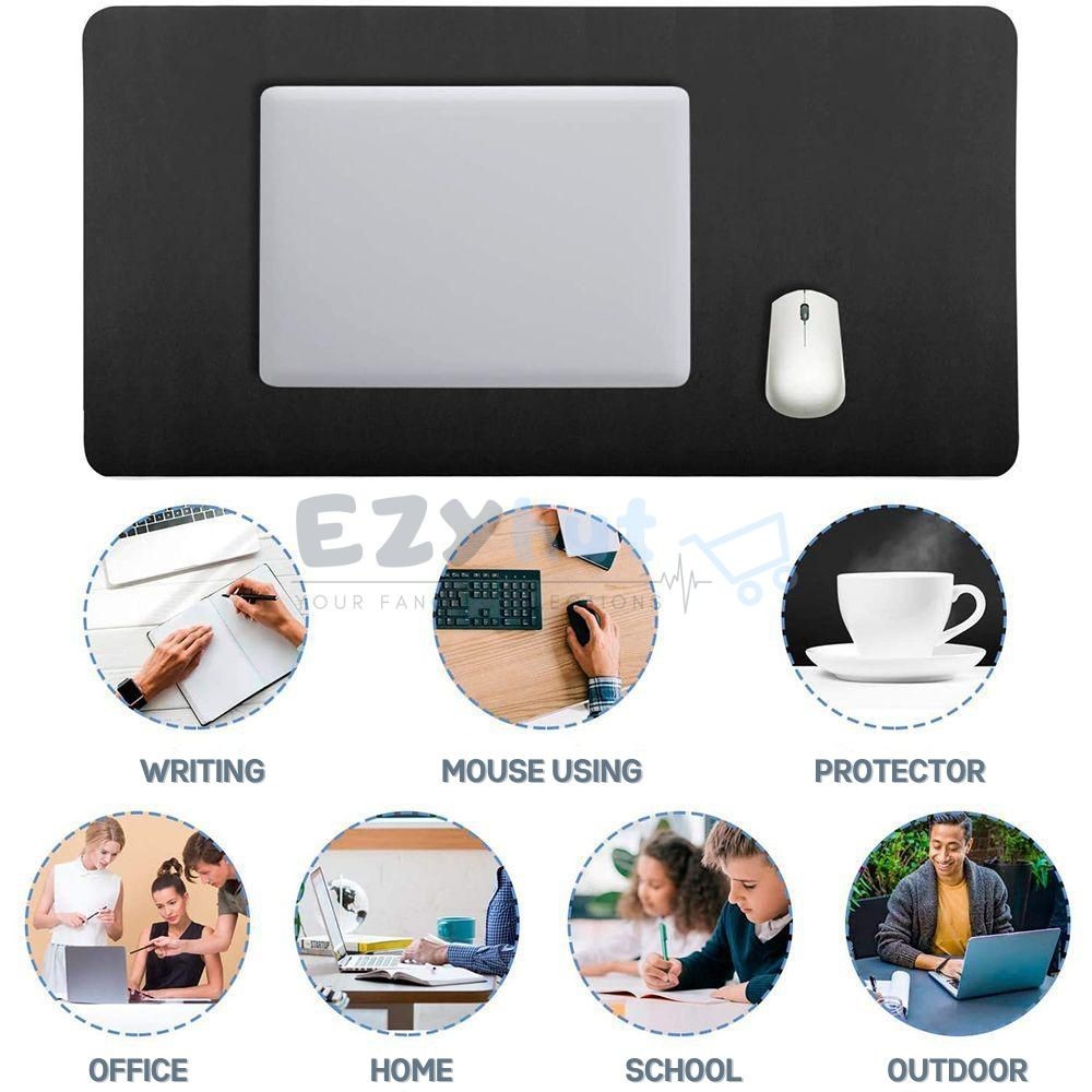 Mouse pad Keyboard Mat Thick Leather Portable Anti Slip Smooth Mouse ...