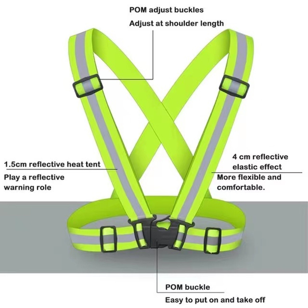 LOVIDA Adjustable Reflective Safety Belt Vest Outdoor Night Security ...