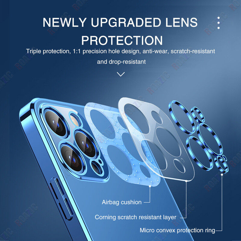 For VIVO IQOO 12 5G Phone Case Luxury Plating Edge Transparent Soft ...