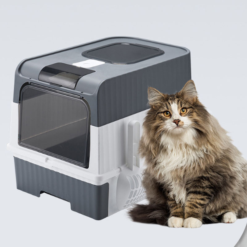 Pet Cleaning Automatic Cat Toilet Products Plastic Large Space Box ...
