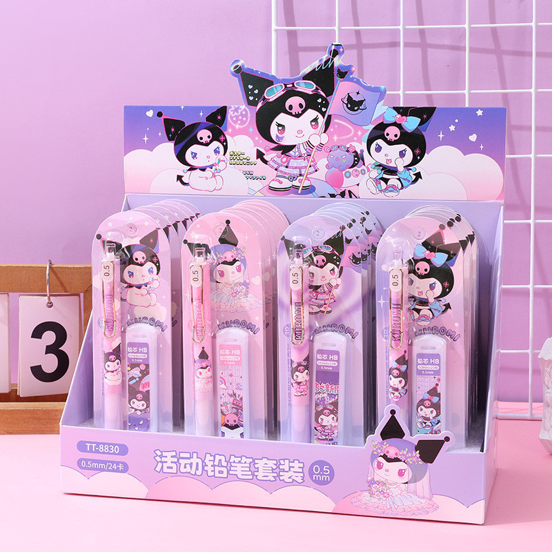 Mechanical Pencil Set Kawaii Kuromi Loopy Kapibara Children's Lead ...