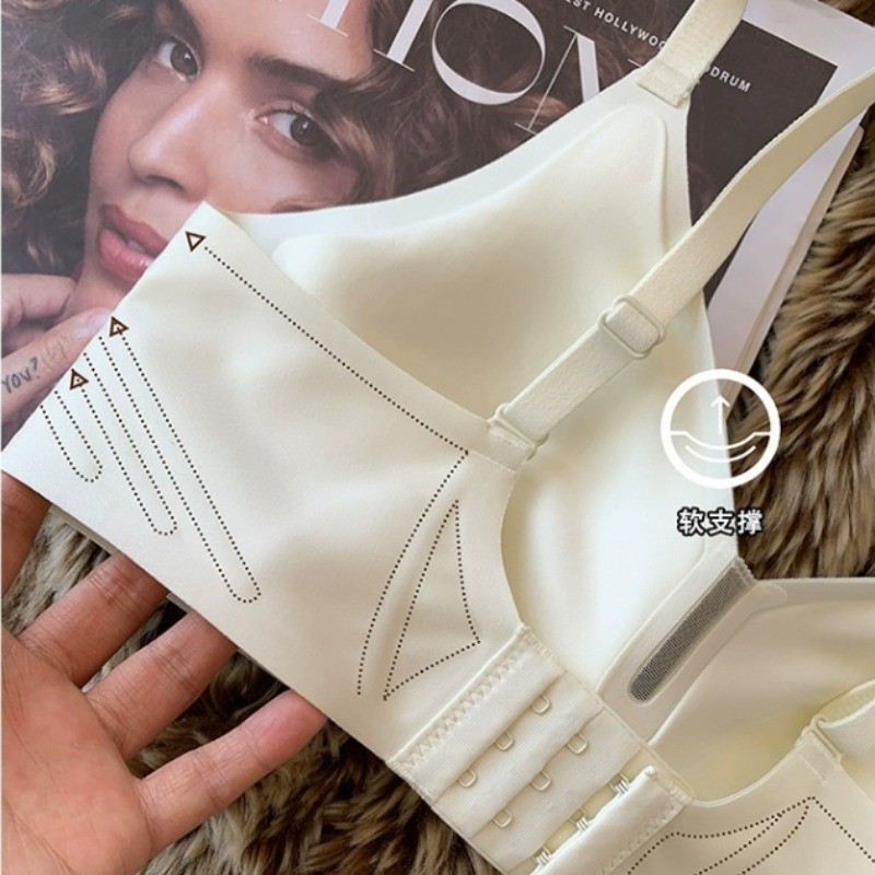 Women Thin Deep V Mesh Sexy Bra Jelly Bra with Soft Support Without ...