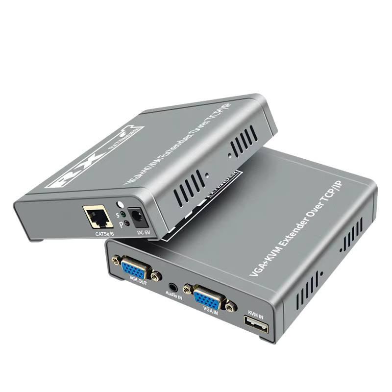 200M VGA KVM Extender over IP RJ45 Ethernet Cat5e/6 Cable VGA USB KVM ...