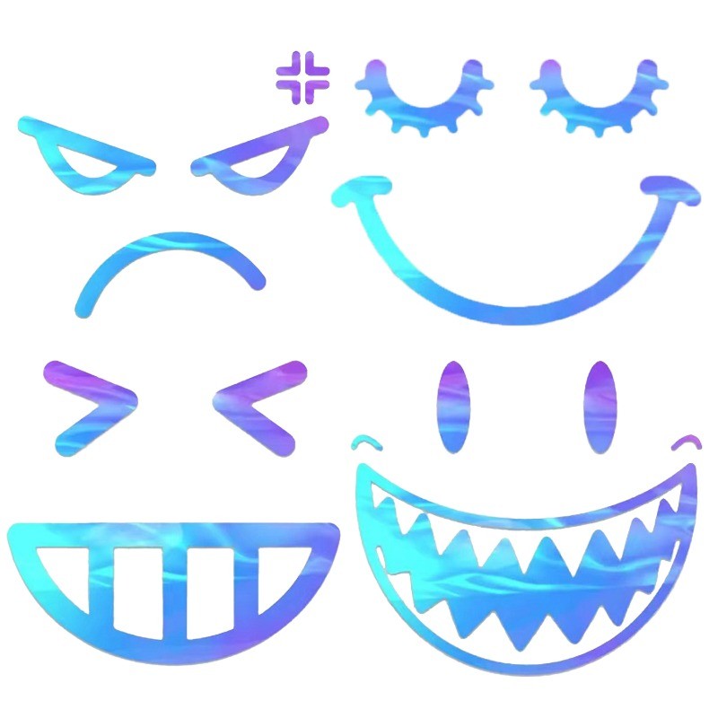 Luminous Emoji Car Stickers - Automobile Motorcycle Styling Decoration ...
