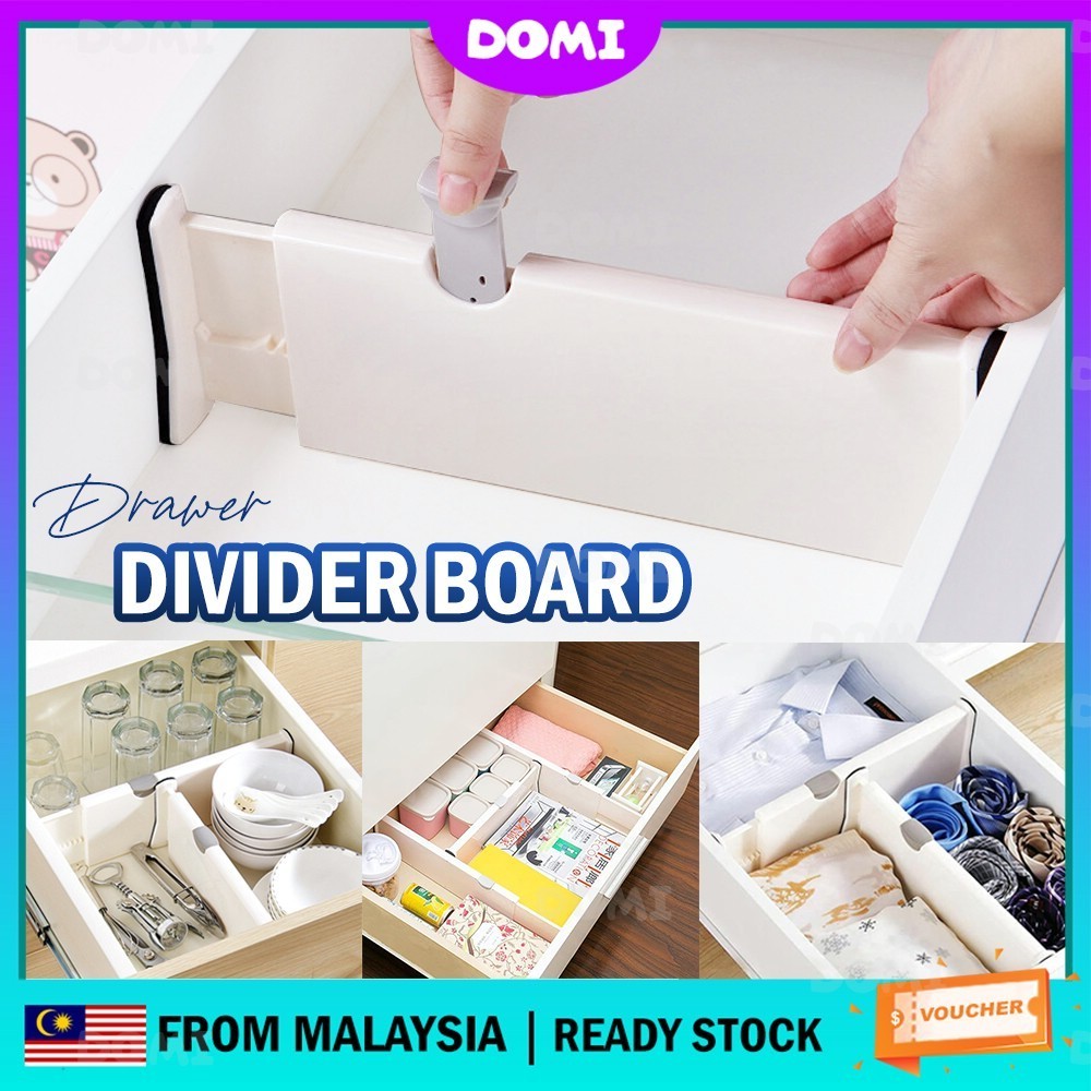 DOMI 28CM/38CM Drawer Partition Retractable Clothes Drawer Divider ...