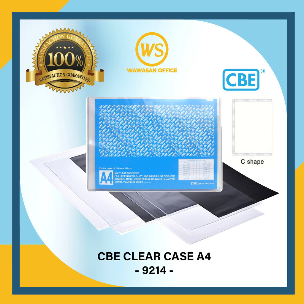 A4 CBE Clear Case 9214 / Transparent Case A4 Card Case / PVC Case ...