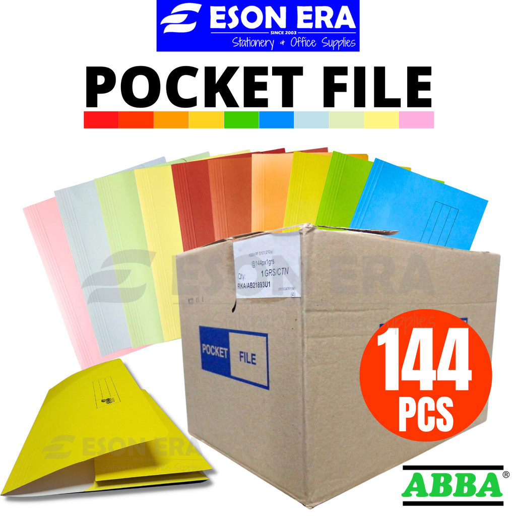 Abba Pocket File (144pcs/box) ABBA Fail Poket No.222 Manila Document ...
