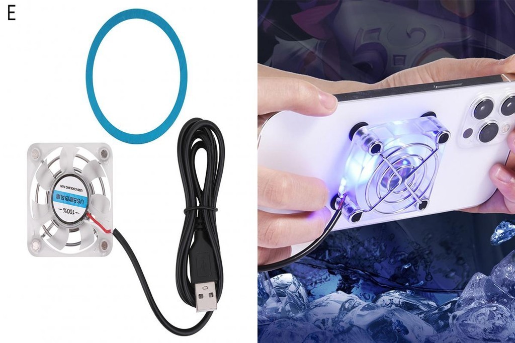 SDRU Mobile Phone Cooling Fan Portable Fast Speed USB Charging Mini ...