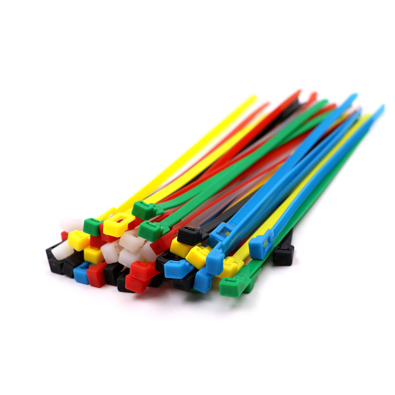 20PCS 8X500mm Reusable Zip Ties Heavy Duty 6 Colors Removable Cable ...