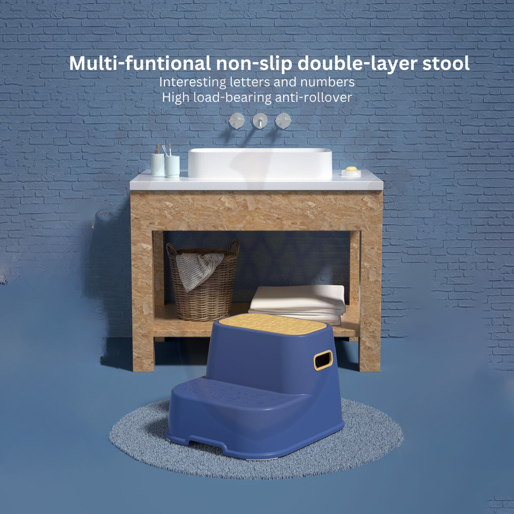 Little Nut Dual Height Two Step Stool For Kids Toddler's Stool For ...