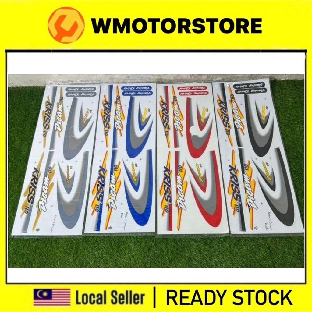 Modenas KRISS 110 1 DREAM Body Sticker Stiker Strike Stripe 1 2 FL 1FL ...