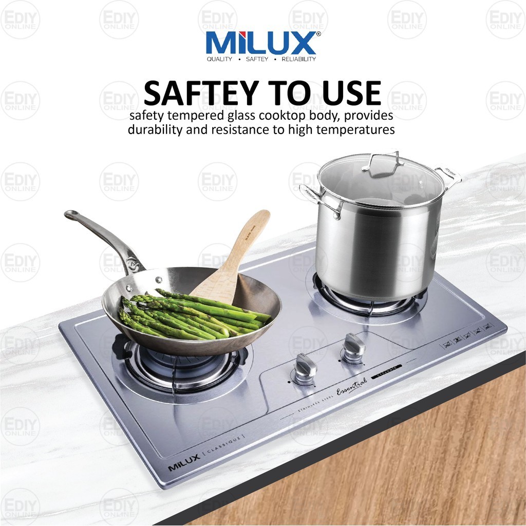 【NEW】 Milux MGH-S634M STAINLESS STEEL SURFACE COOKER HOB STOVE DAPUR ...