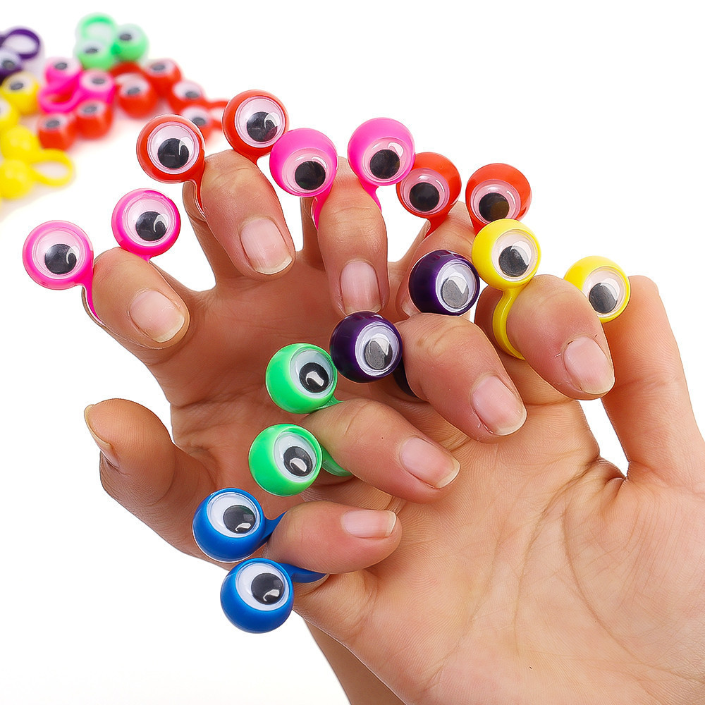 Halloween Witch Fingers Googly Eye Rings Eye Finger Puppets Martian ...