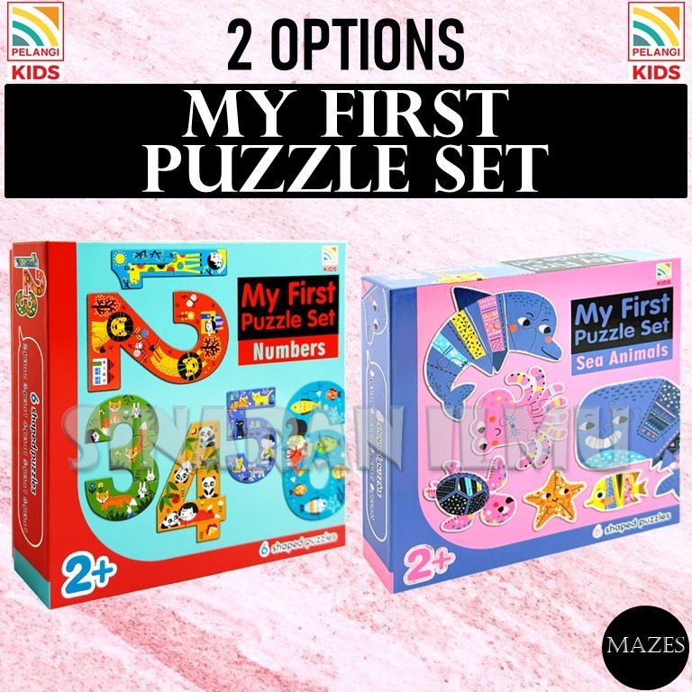 (SI)MY FIRST PUZZLE SET : SEA ANIMALS & NUMBERS | AGES : 2+ ( 6 Shaped ...