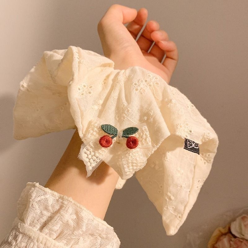 French Literary Retro Sweet Square Scarf Large Intestine Hair Circle ...
