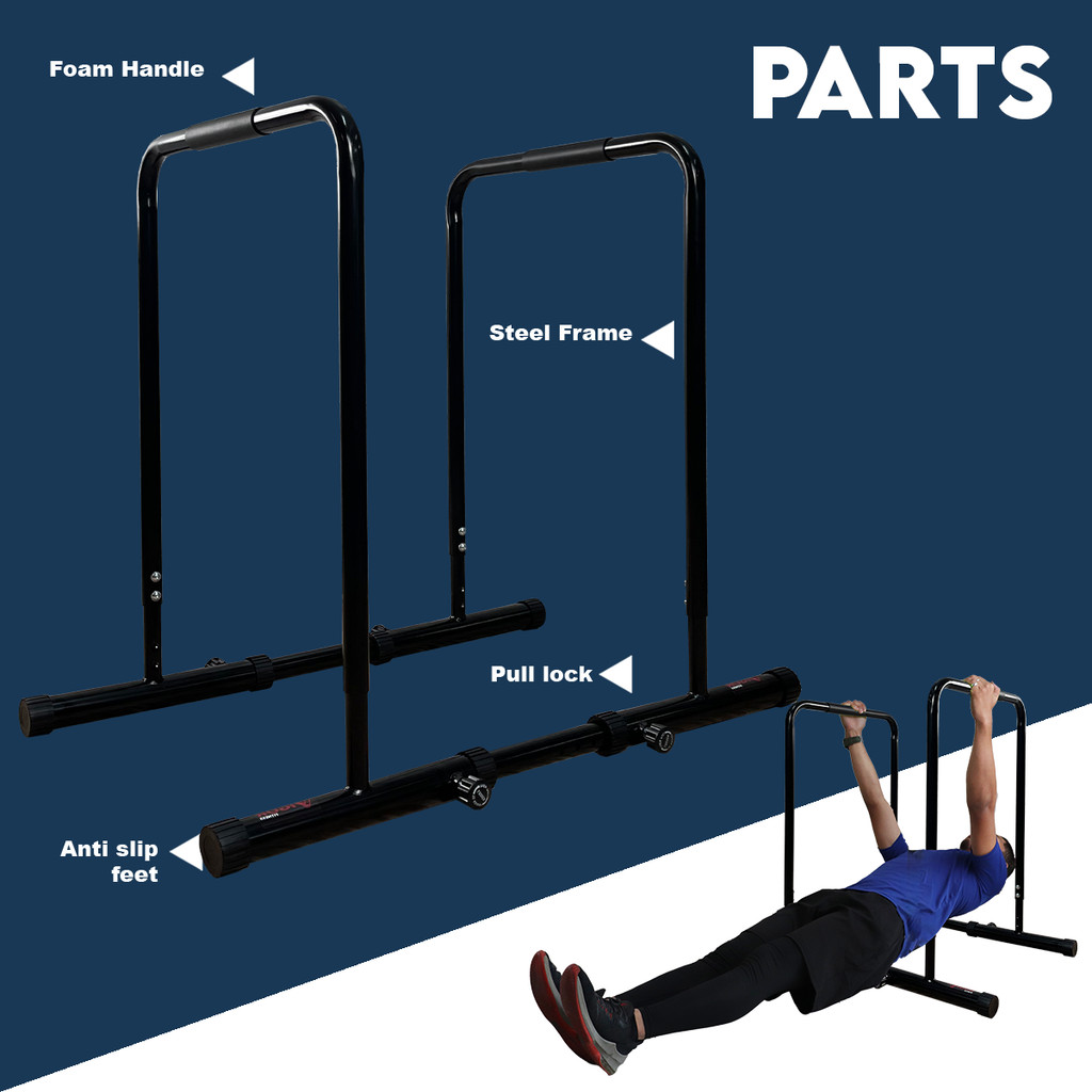 Vigor Fitness Adjustable Width Crossfit Dip Bar / Bar Dipping Crossfit ...