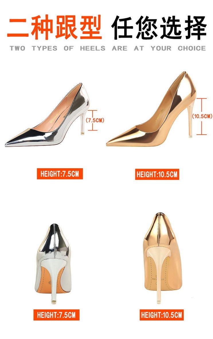 [34-43 Size] Big Tree High Heels Pointed Stiletto Heel Plus Size Women ...