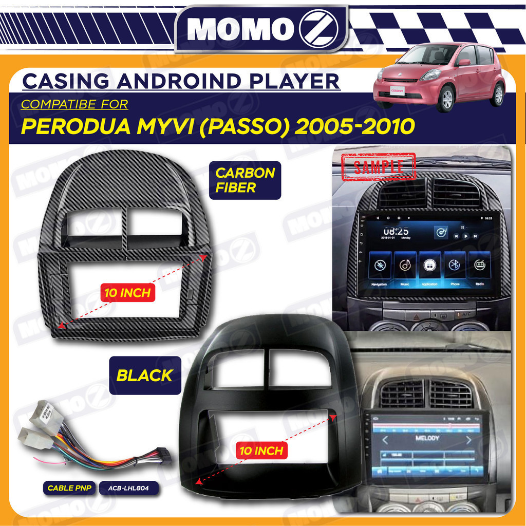 Car Perodua Myvi Passo 2005-2010 Dashboard Audio Android Player Casing ...