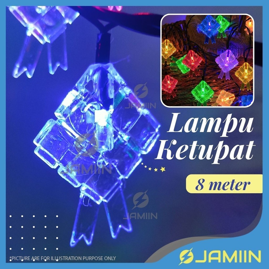 [RAYA 2025] Lampu Raya Liplap Ketupat Flashing Light String Light Fairy ...