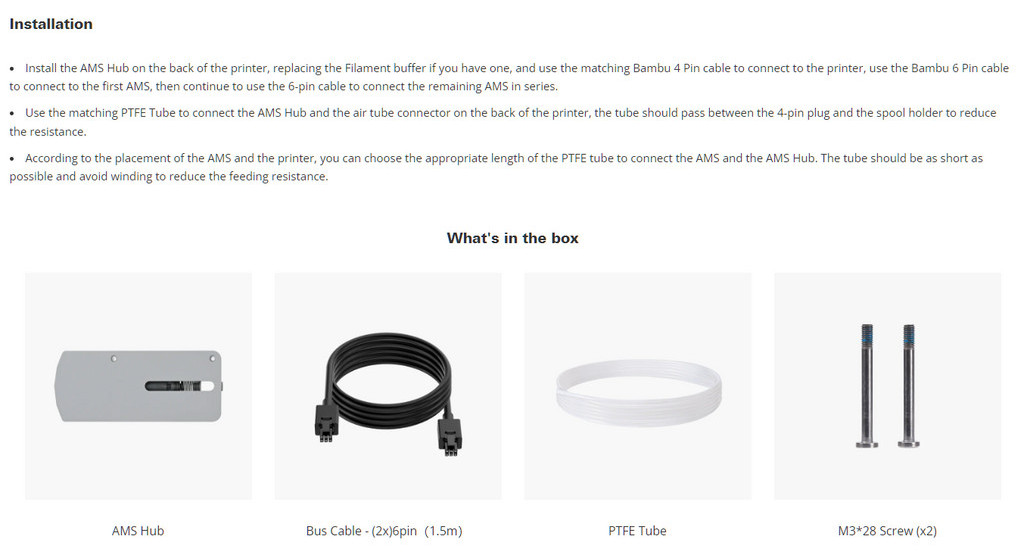 Bambu Lab AMS Hub for Multiple AMS Automatic Material System for ...