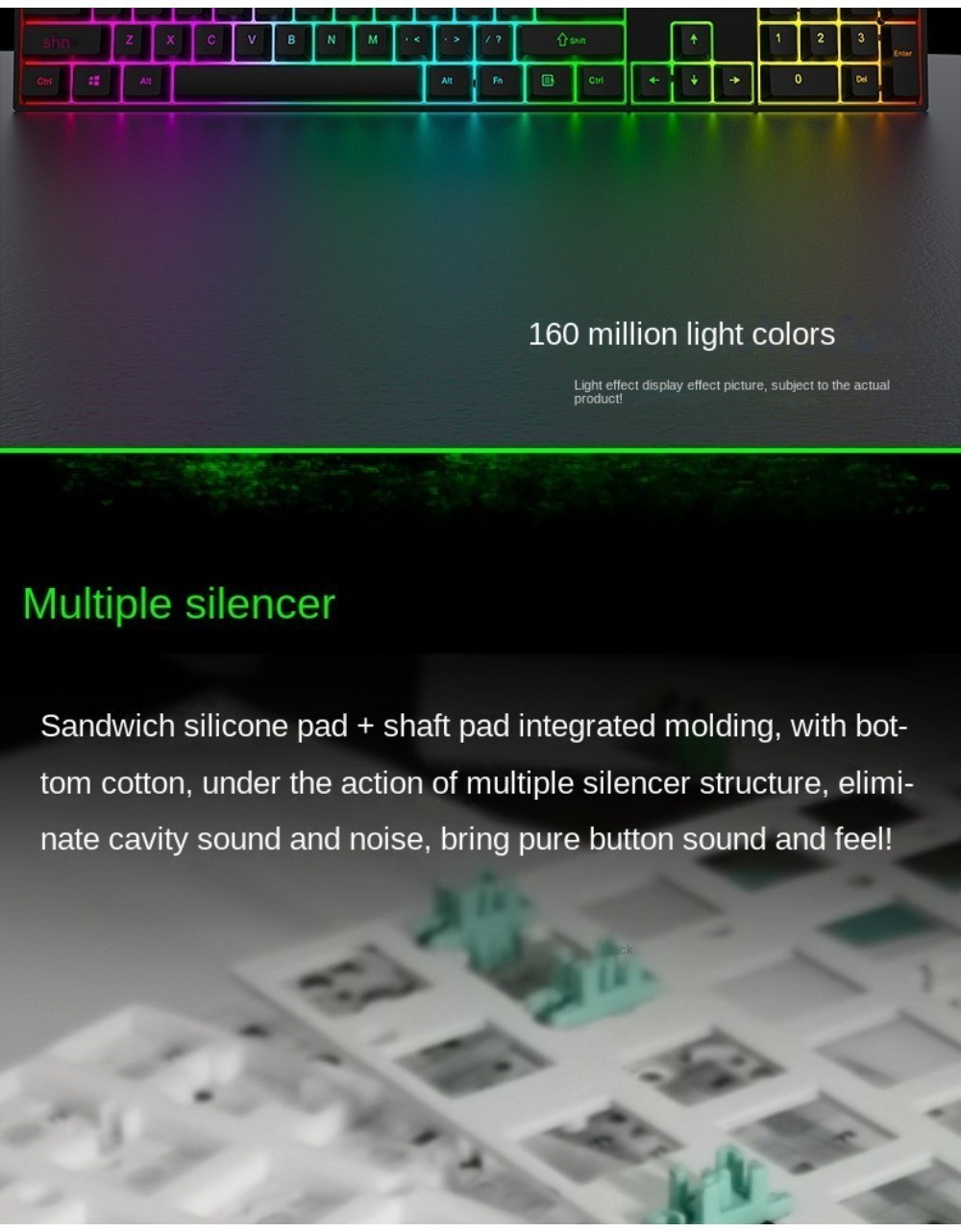 Royal Kludge RK108 Keyboard Mechanical 100% Layout RGB Bluetooth 3-mode ...