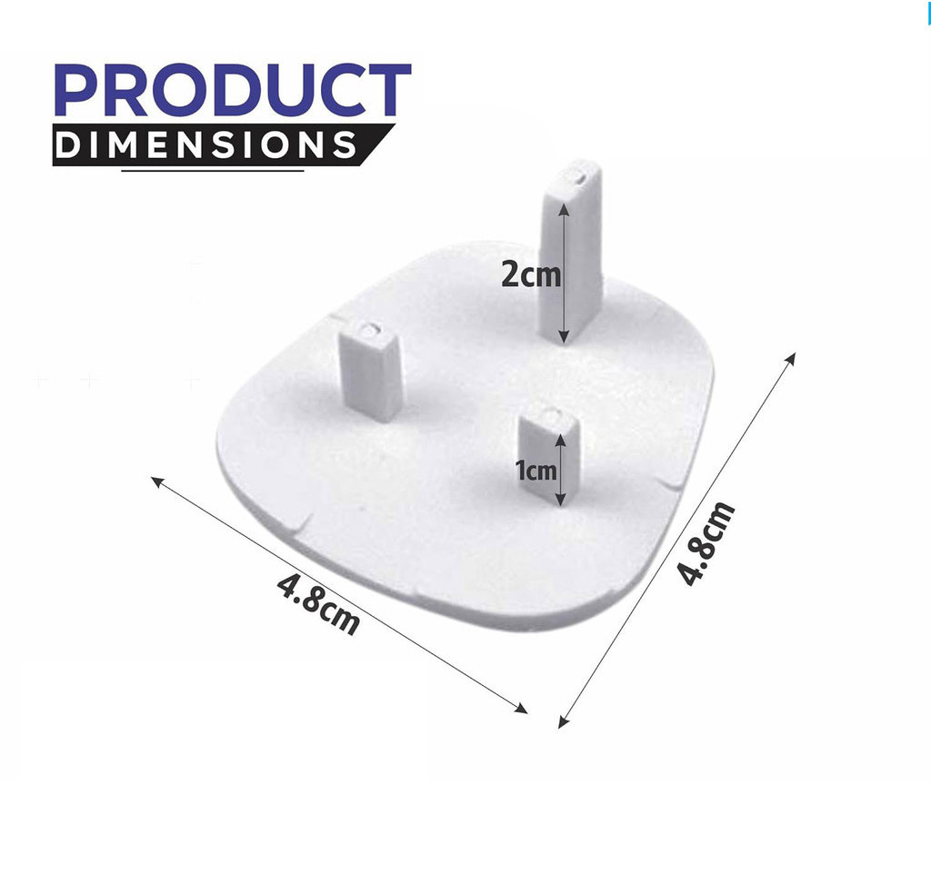 3 Pin Socket Safety Cover Protectors Secure Electrical Shock Proof Plug ...